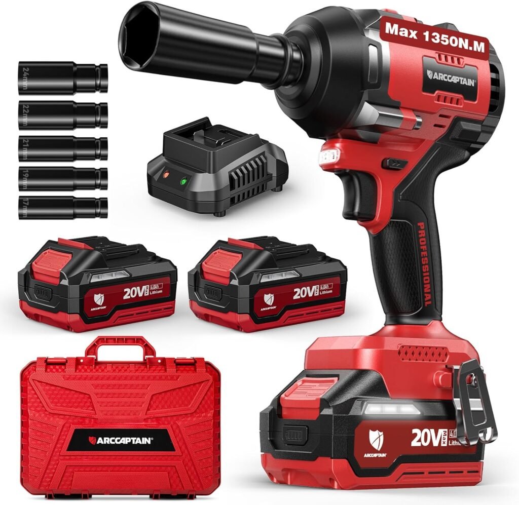 ARCCAPTAIN Cordless Impact Wrench 1500 Nm Review - accgo.com